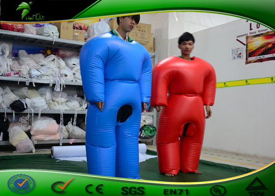 1.8m Tall Blue / White Inflatable Shapes PVC Inflatable Suit Model For Events