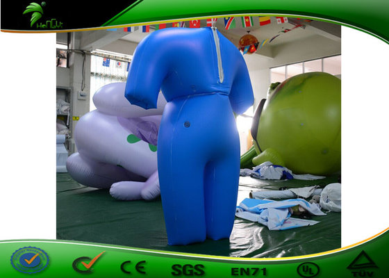 1.8m Tall Blue / White Inflatable Shapes PVC Inflatable Suit Model For Events