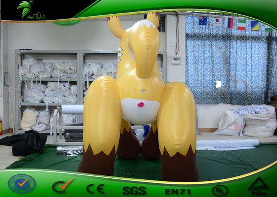 Lovely Orange Bounce Inflatable Model Soft Custom Inflatable Husky Dog For Decoration