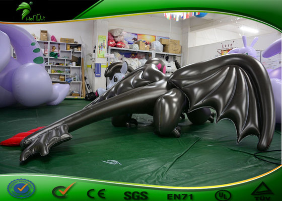 PVC Amazing Inflatable Black Dragon / Inflatable Toothless Dragon For Party