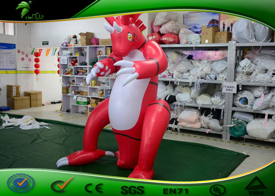 Advertising Dragon Inflatable Cartoon Characters Yellow Waterproof PVC / TPU Material
