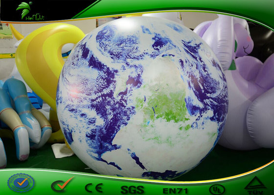 2m Inflatable Helium Balloon Advertising Publicity Earth Balloon With LED Light