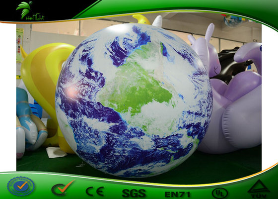 2m Inflatable Helium Balloon Advertising Publicity Earth Balloon With LED Light
