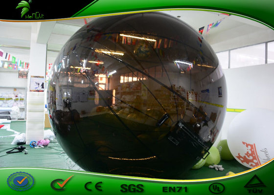 Globe Shape Black Inflatable Helium Balloon 3m For Advertising / Promotion Activity