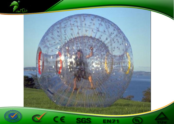 PVC / TPU Inflatable Advertising Balloons Person Inside Water Zorb Ball For Events