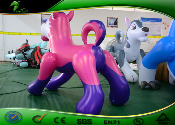 Colorful Inflatable Cartoon Characters Strong PVC Inflatable Husky Dog For Pool