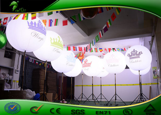Advertising Customized Stand Inflatable LED Light Tripod Balloon With Logo Printing