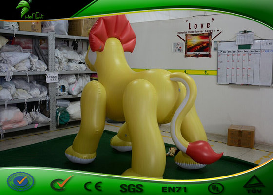Shiny PVC 0.4MM Inflatable Cartoon Characters Inflatable Lion For Advertising
