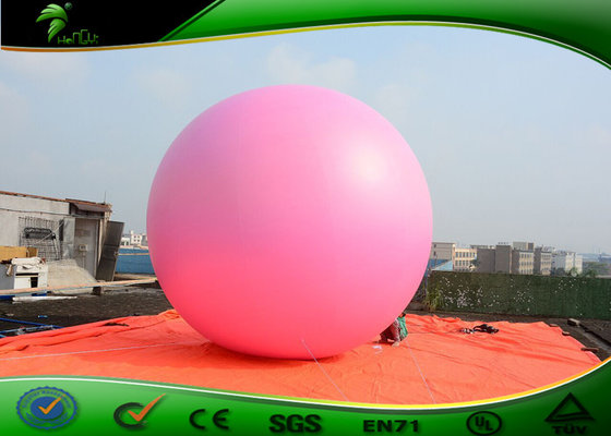 PVC Pink Inflatable Giant Balloon / Inflatable Advertising Helium Balloons For Events