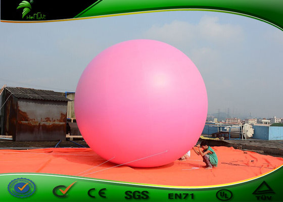 PVC Pink Inflatable Giant Balloon / Inflatable Advertising Helium Balloons For Events