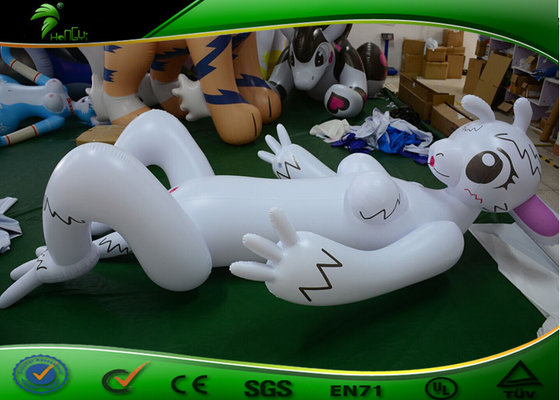 Customized Logo White Inflatable Cartoon Characters Sexy Rabbit Girl For Men