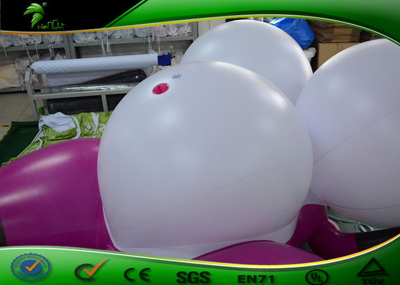 Big Boobs Purple Fox Shaped Inflatable Balloon With SPH Double Pvc 0.4mm Layers