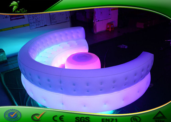 Waterproof Inflatable Water Toys Digital Printing 4m Long LED Inflatable Sofa