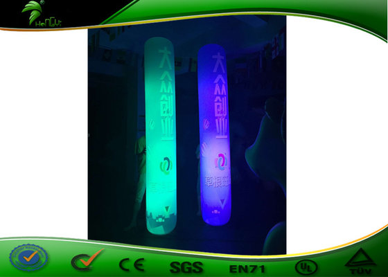 2.8m Tall Outdoor Inflatable Light Balloon / Pillar Balloon With UV Printing