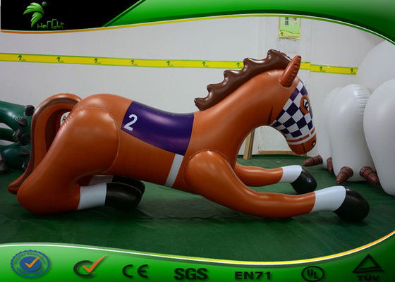 PVC 0.4 MM Inflatable Cartoon Characters / Inflatable Racing Horse For Game