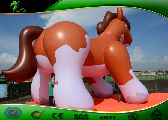 Giant Brown Horse Inflatable Cartoon Characters Pony Cartoon Toys Customized