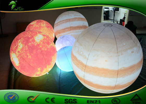 Planet Shaped Hanging Decoration Inflatable Balloon For Advertising ROHS Approval