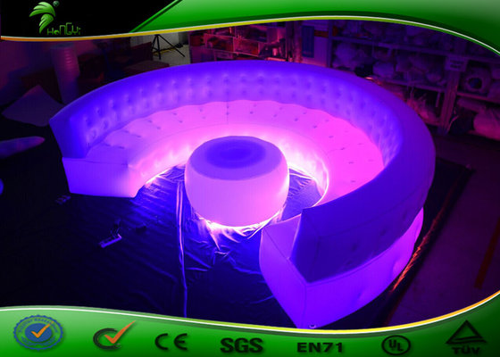PVC0.4mm Inflatable Lighting Decoration Sofa / Inflatable Furniture  For Party