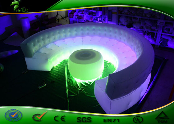 PVC0.4mm Inflatable Lighting Decoration Sofa / Inflatable Furniture  For Party