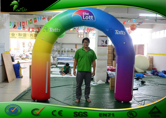 Entrance Colorful Inflatable Arches , Advertising Inflatable Rainbow Arch