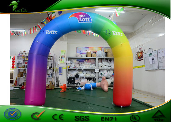 Entrance Colorful Inflatable Arches , Advertising Inflatable Rainbow Arch