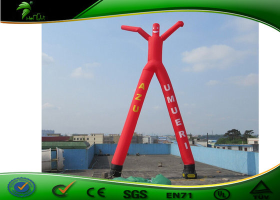 Giant 2 Legs Inflatable Air Dancers / Red Inflatable Wave Man Sky Dancer For Outdoor