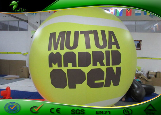 Giant PVC 0.18MM Helium Advertising Balloon / Inflatable Sky Floating Yellow Balloon