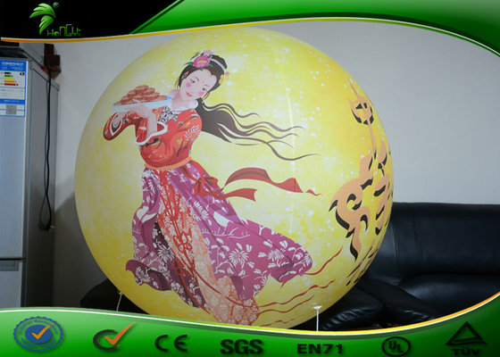 Inflatable Lighting Decoration Moon Shaped Balloon For Mid - Autumn Festival