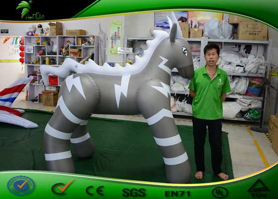 2M PVC 0.4mm Inflatable Model Animal Horse / Inflatable Cartoon Gray Horse