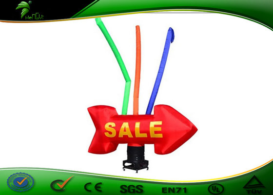 Customized Logo Inflatable Advertising Man , Inflatable Sky Dancer With Arrow