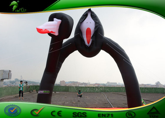 Horrible Inflatable Outdoor Halloween Ghost Arch / Inflatable Arch For Decoration