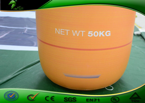 Giant Liquefied Gas Tank Shaped Helium Advertising Balloons With Air Blower