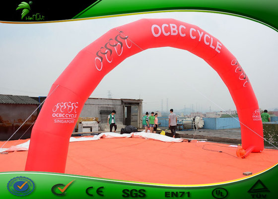 Durable PVC Inflatable Arches / Red Advertising Inflatable Archway 10 * 4M
