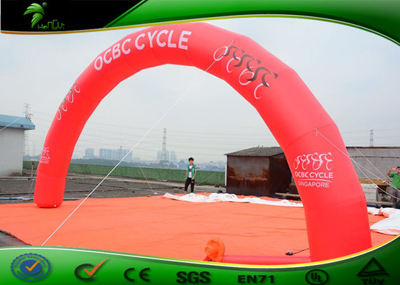 Durable PVC Inflatable Arches / Red Advertising Inflatable Archway 10 * 4M