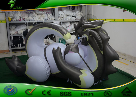 PVC 2.5M high Inflatable Cartoon Characters Grey Sex Dragon With SPH Hole