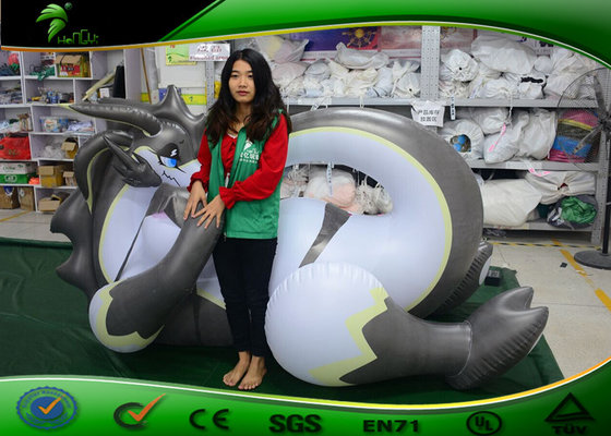 PVC 2.5M high Inflatable Cartoon Characters Grey Sex Dragon With SPH Hole