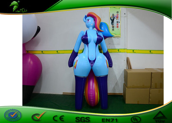 Life Size Inflatable Cartoon Characters Rainbow Dash Blow Up Model Sexy Pony Girl