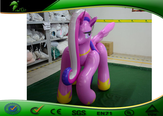 Amazing 2M Inflatable Lovely Princess Pony Pink Blow Up Cartoon Characters
