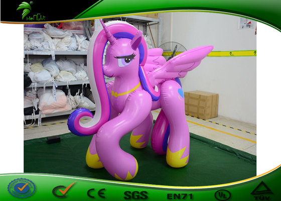 Amazing 2M Inflatable Lovely Princess Pony Pink Blow Up Cartoon Characters