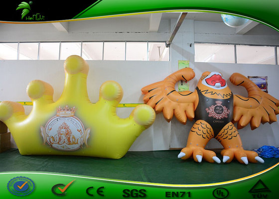 Yellow Eagle / Hawk Model Inflatable Advertising Balloons Cartoon For Promotional