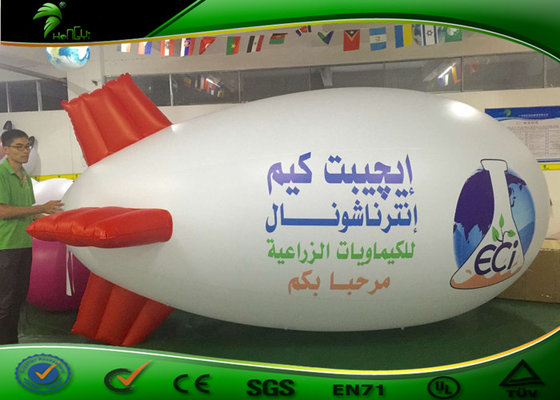 Customized Helium Advertising Blimps 4M Long Inflatable Advertising Airship