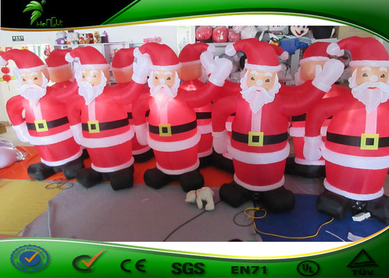 Cute Christmas Santa Claus Inflatable Holiday Decorations / Airblown Christmas Model