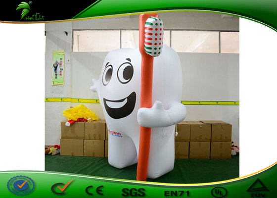 Promotion 2.3 M Height Inflatable Shapes / Inflatable Tooth With ToothBrush