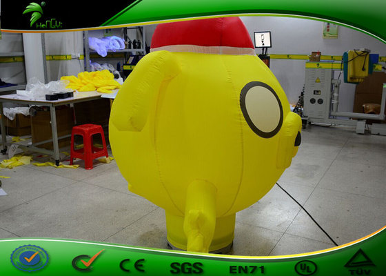 Customized Christmas Decoration Inflatable Dogs / Yellow Dog Toys With Blower