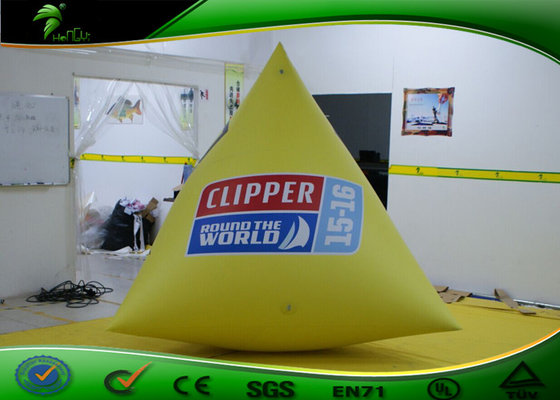 Triangle Swim Inflatable Buoy , Inflatable Sea Buoy Float Advertising Air Balloons