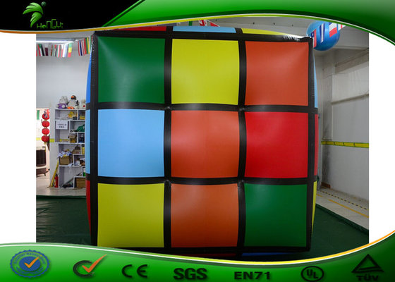 2M - 15M Advertising Inflatable Cube Balloon For Flying / Hanging EN14960 Approval