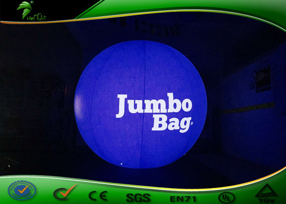 Inflatable PVC Advertising Purple Balloon / Inflatable Custom Logo Balloon With LED Lighting