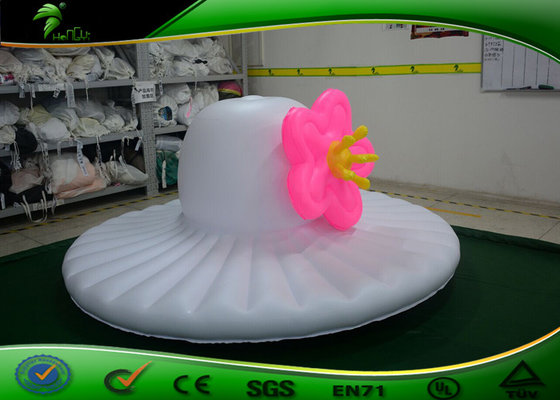 Customized PVC Inflatable Hat Shape / Inflatable Hat Type Model With Flower For Sale