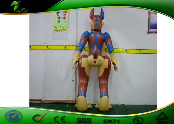 Customized Cartoon Inflatable Sexy Standing Dog / Inflatable Sex Dog With Muscle For Sale