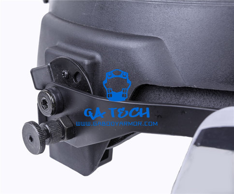 bulletproof helmet visor ballistic NIJIIIA level face shield helmet face mask / bullet proof helmet with visor supplier